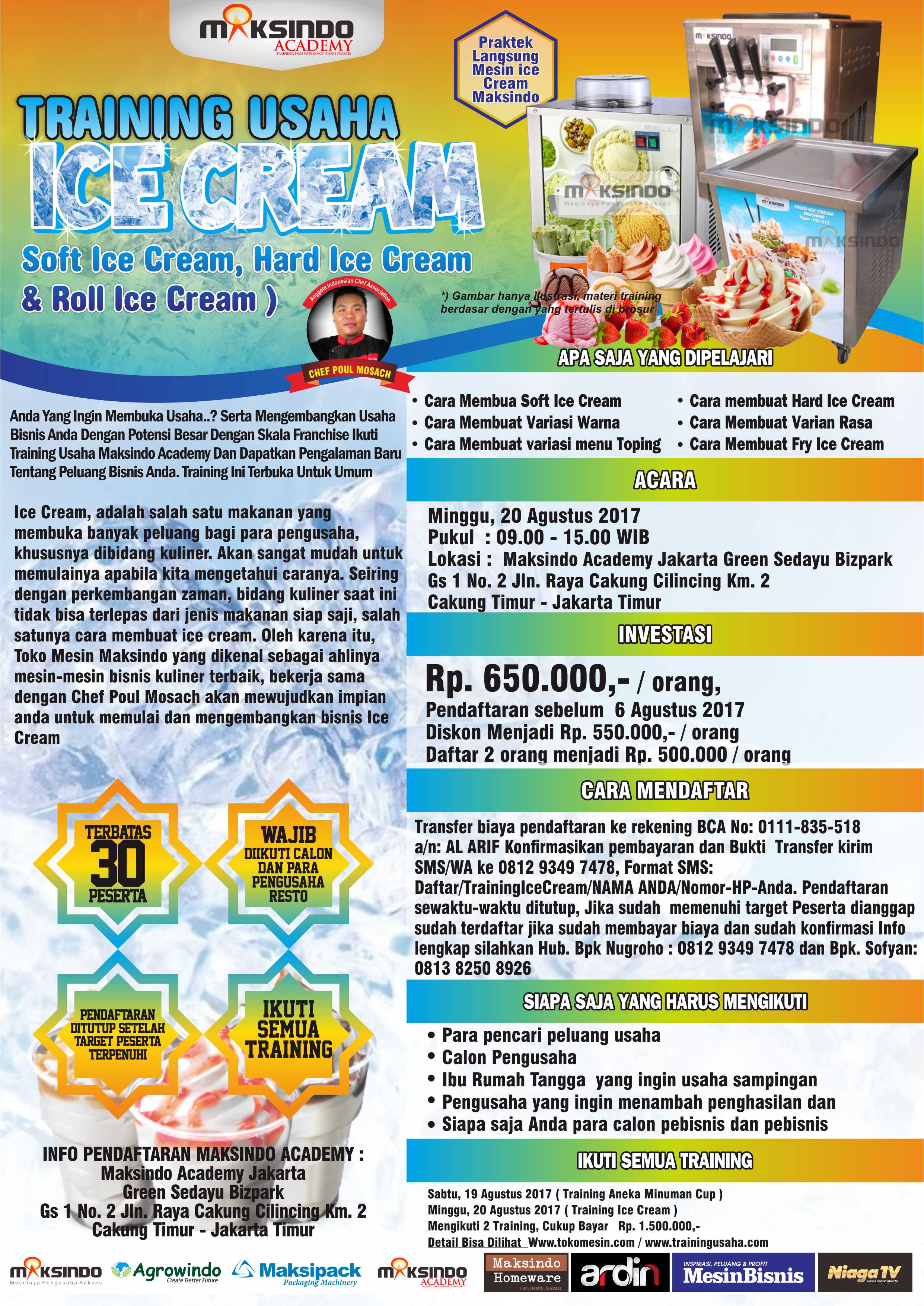 Training Usaha Ice Cream, 20 Agustus 2017 - Agrowindo - Agrowindo